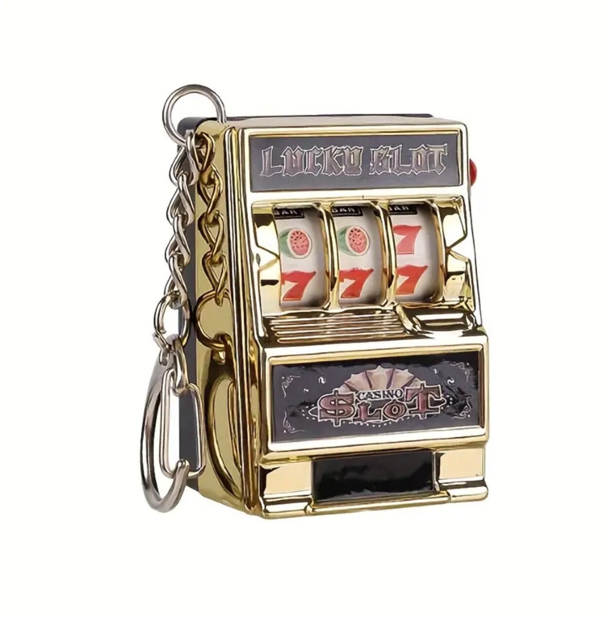 1pc Retro Mini Fruit Machine Keychain for Men, Game Machine Creative ...