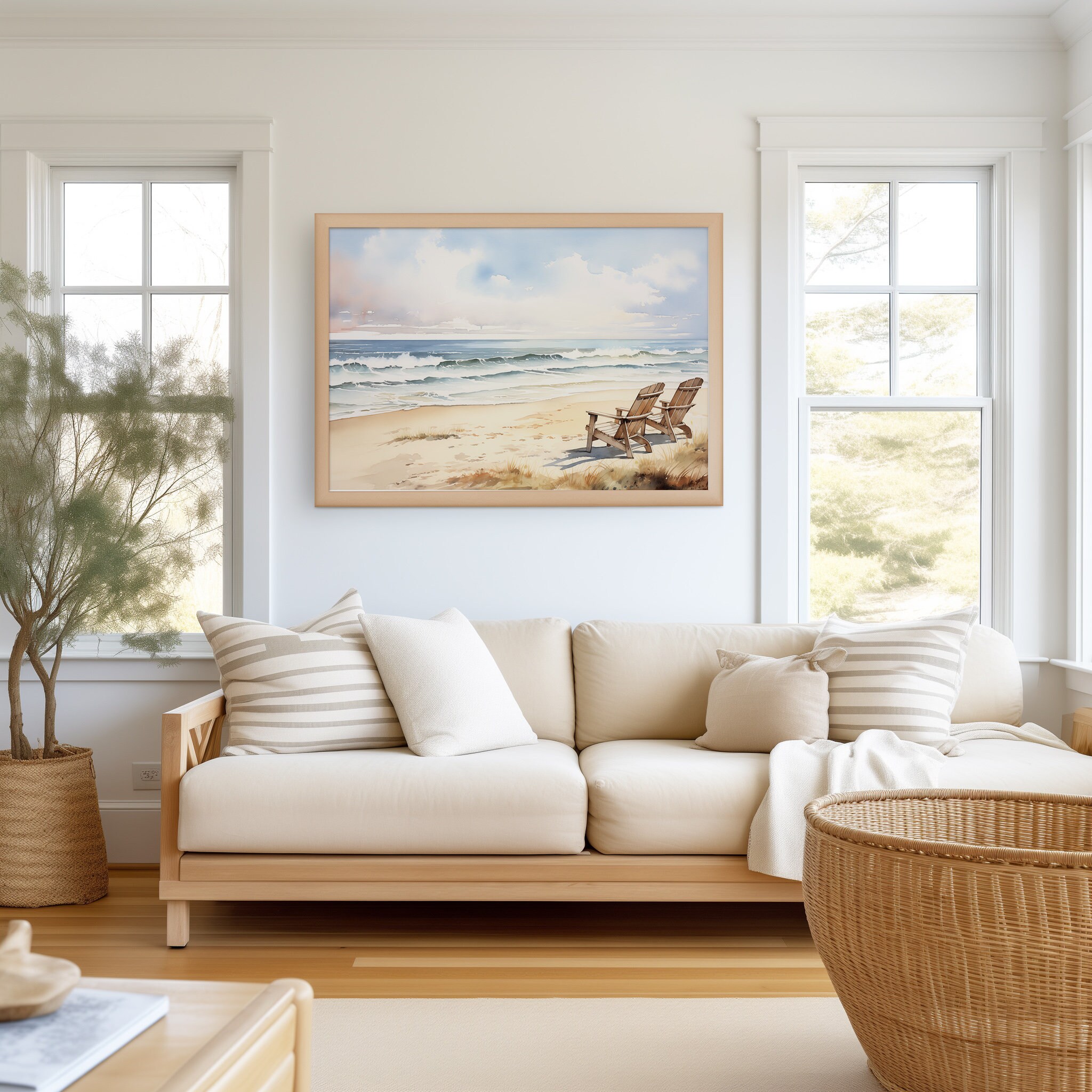 Restful Beach Landscape | Digital Download | Printable Wall Art | Frame ...