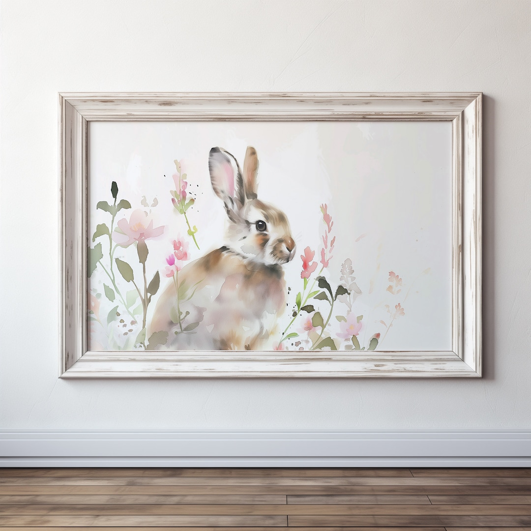 Bunny in the Garden | Digital Download | Printable Wall Art - Etsy