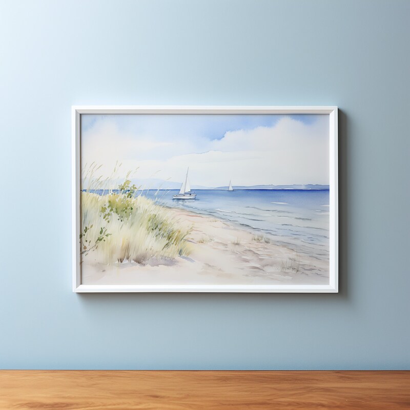 Peaceful Beach Painting - Etsy