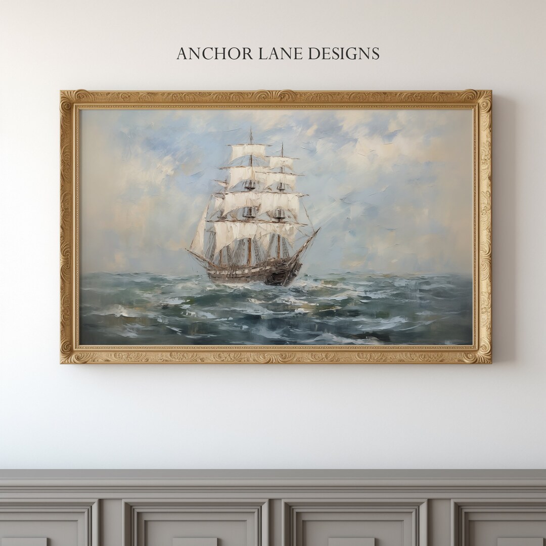 The Frigate | Sailing Ship Nautical Art | Digital Download | Printable ...