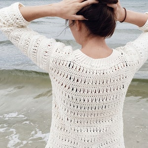 Crochet Pattern: Boho Beach Vibes Sweater Lacy & Chic Pullover - Etsy