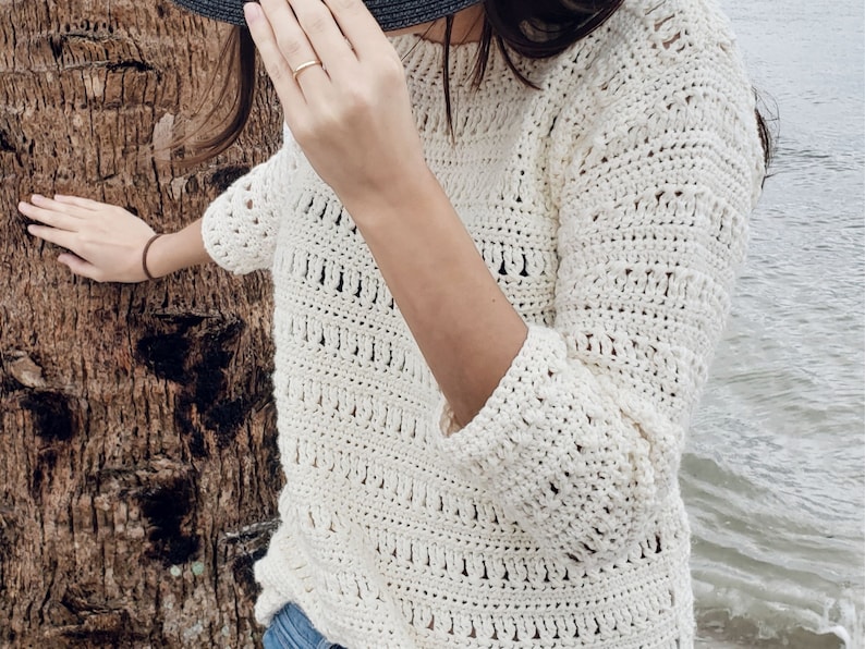 Crochet Pattern: Boho Beach Vibes Sweater Lacy & Chic Pullover - Etsy