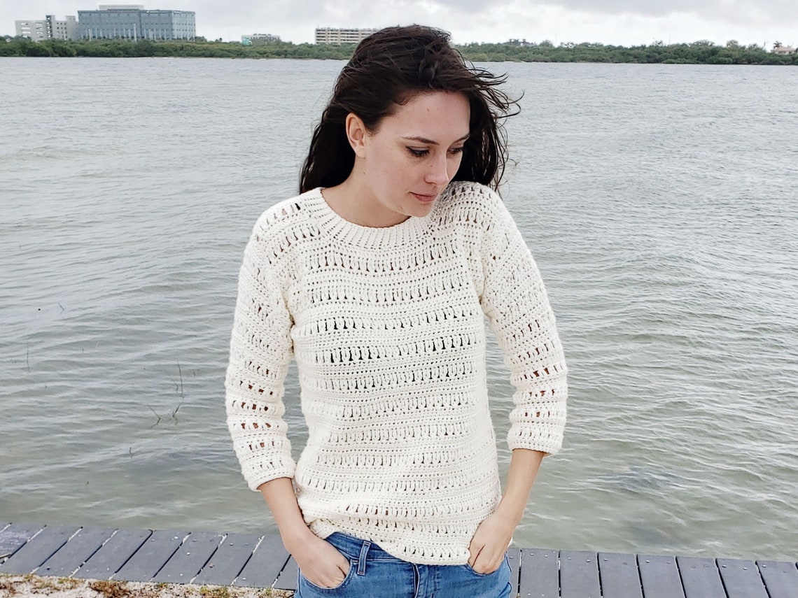 Crochet Pattern: Boho Beach Vibes Sweater Lacy & Chic Pullover - Etsy