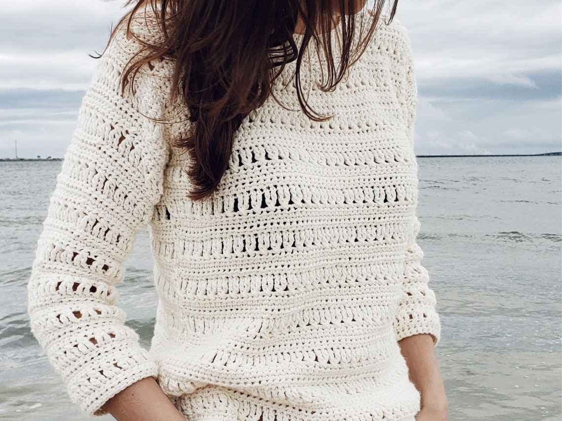 Crochet Pattern: Boho Beach Vibes Sweater Lacy & Chic Pullover - Etsy