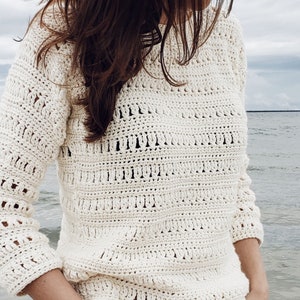 Crochet Pattern: Boho Beach Vibes Sweater Lacy & Chic Pullover - Etsy