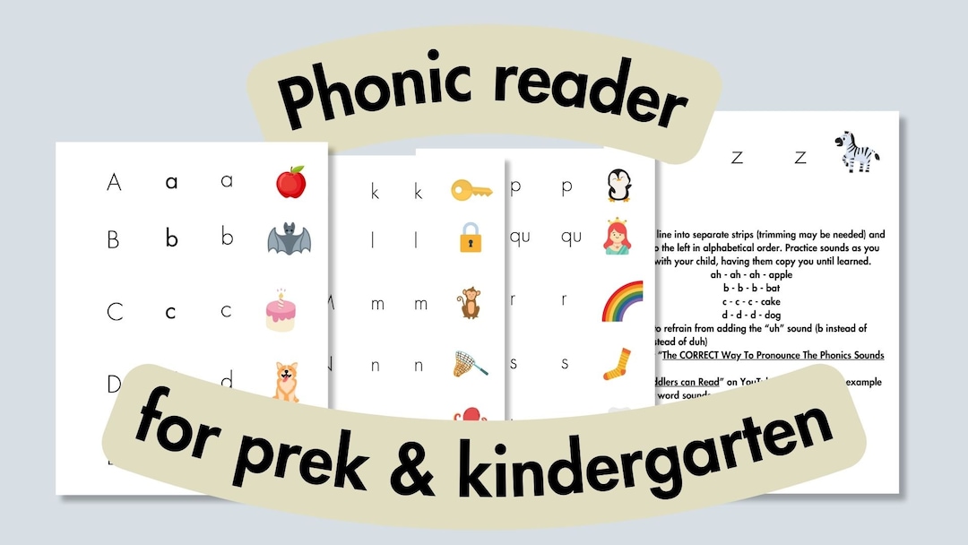 Phonetic Alphabet Reader for Pre-k and Kindergarten - Etsy