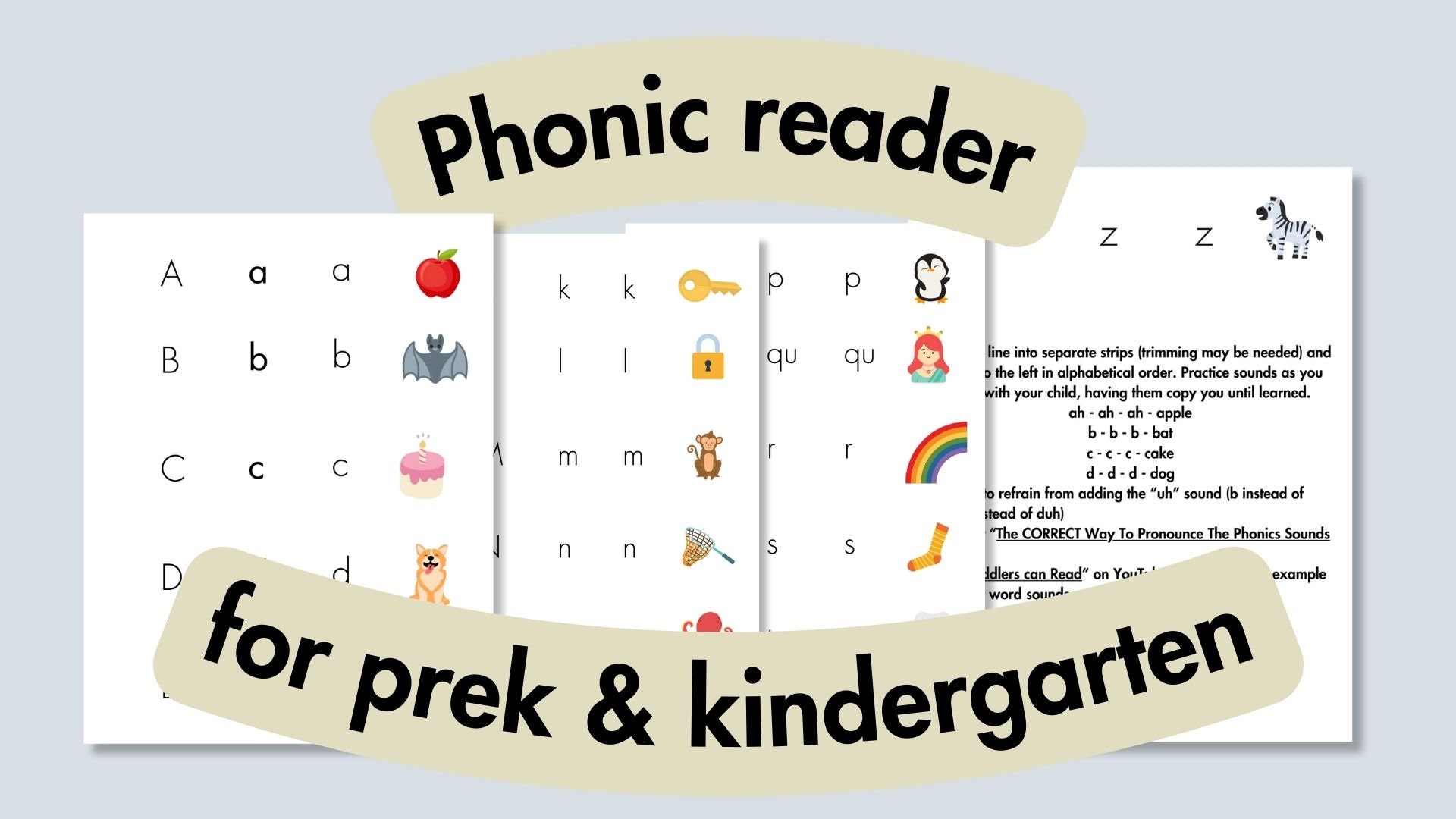 Phonetic Alphabet Reader for Pre-k and Kindergarten - Etsy