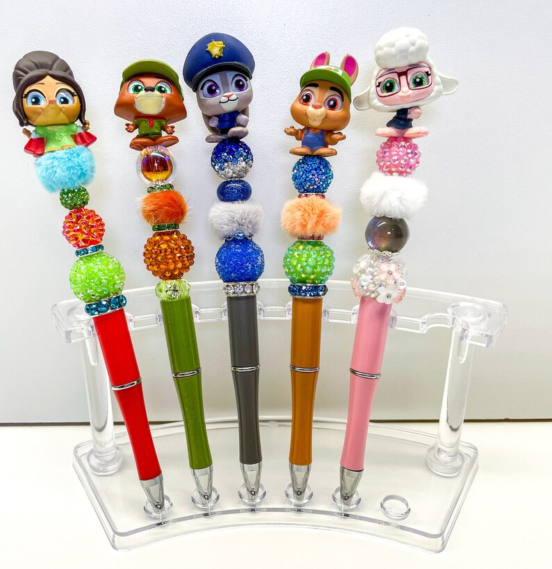 Doorable Beaded Pens Character Pens Beaded Pens Fancy Pens - Etsy