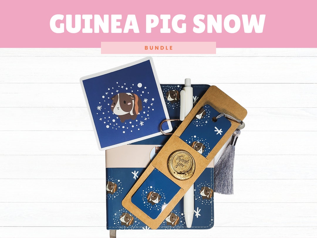 Guinea Pig Picnic Journal, Bookmark and Sticker Set- Snow Notebook ...