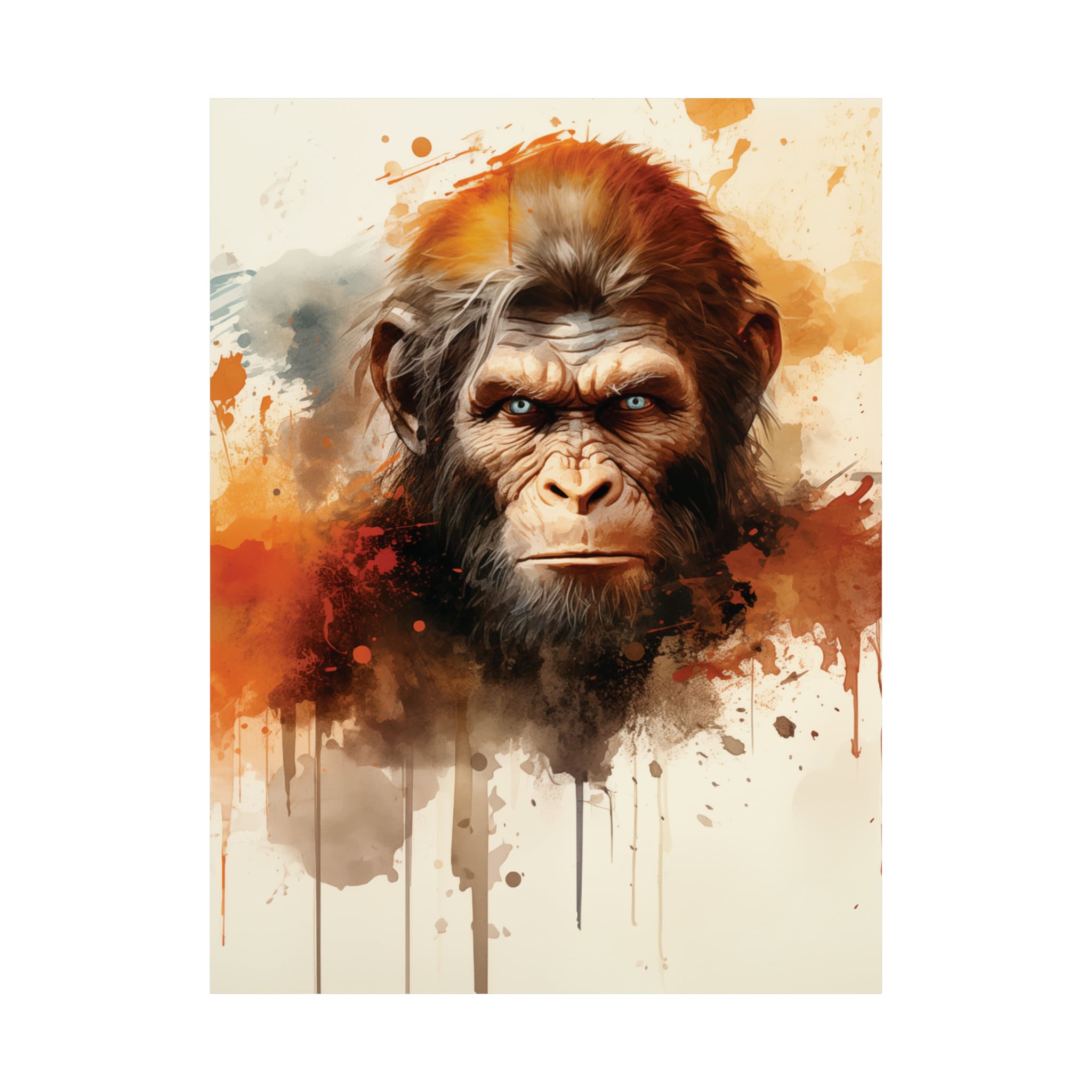 Ape Wall Art Inspired by Planet of the Apes, Gift for Him, Birthday ...