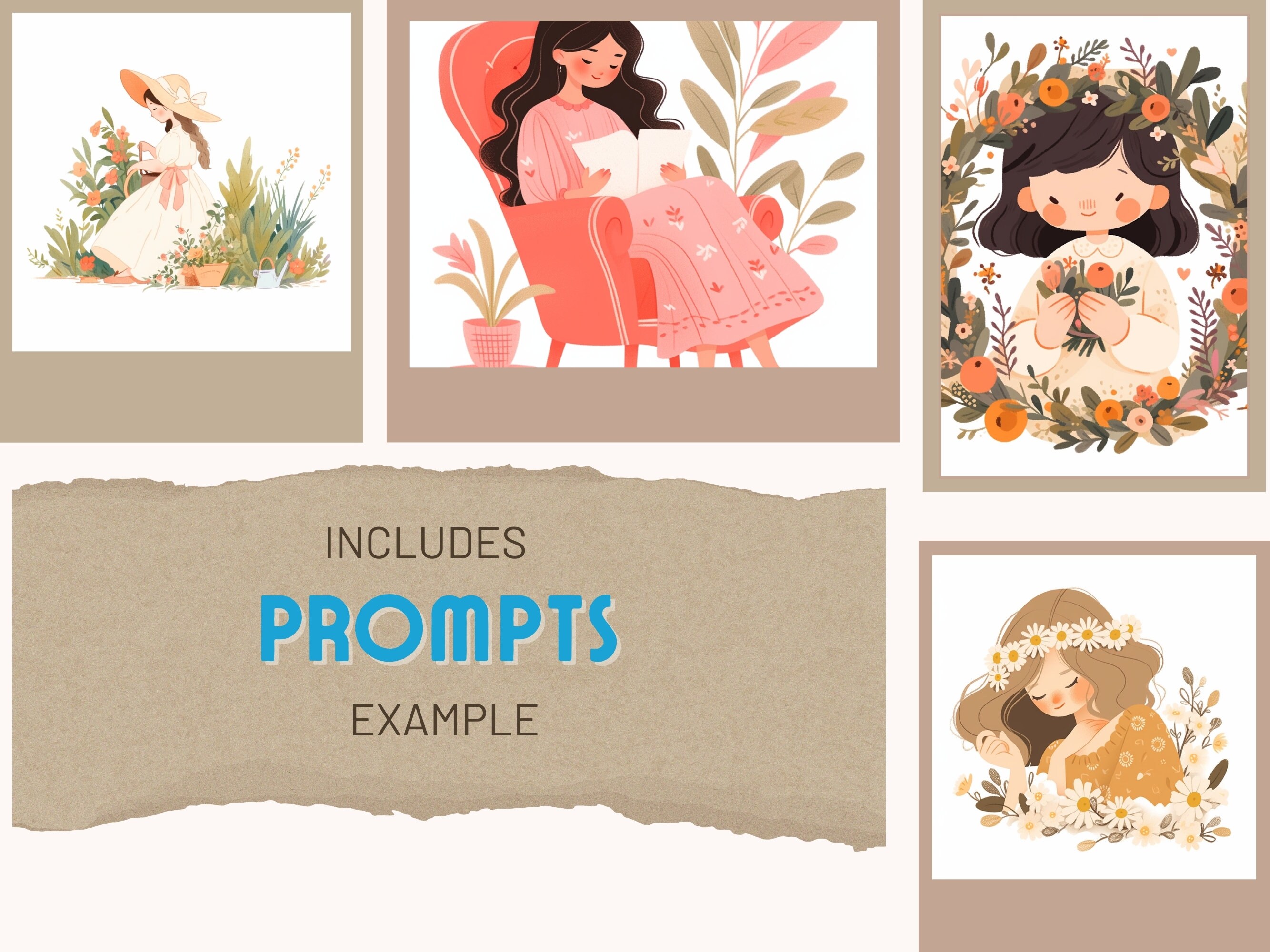 Cottagecore Characters Midjourney Prompts, Whimsical Characters ...