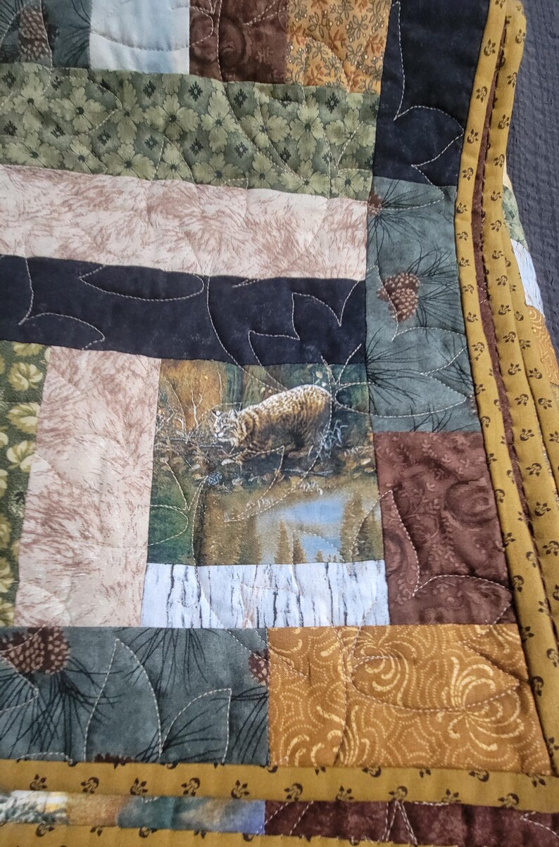 Northwoods Handmade Throw Quilt - Cabin Quilt - Etsy