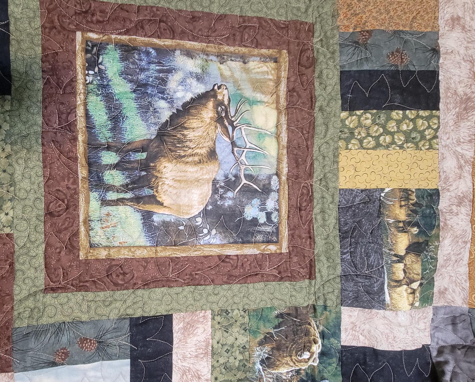 Northwoods Handmade Throw Quilt - Cabin Quilt - Etsy