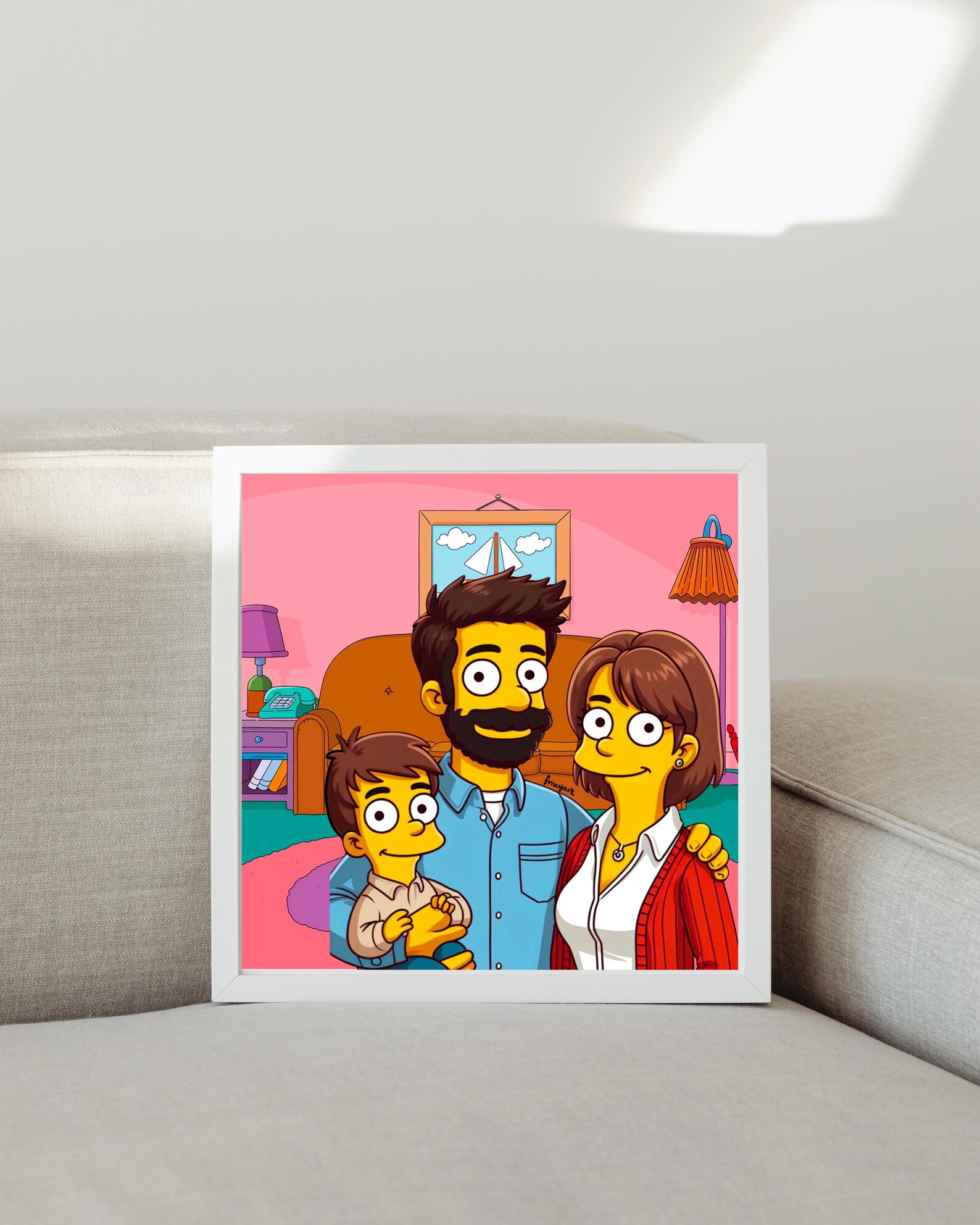 Simpsons Cartoon Portrait, Family Gift, Custom Friends Portrait, Couple ...