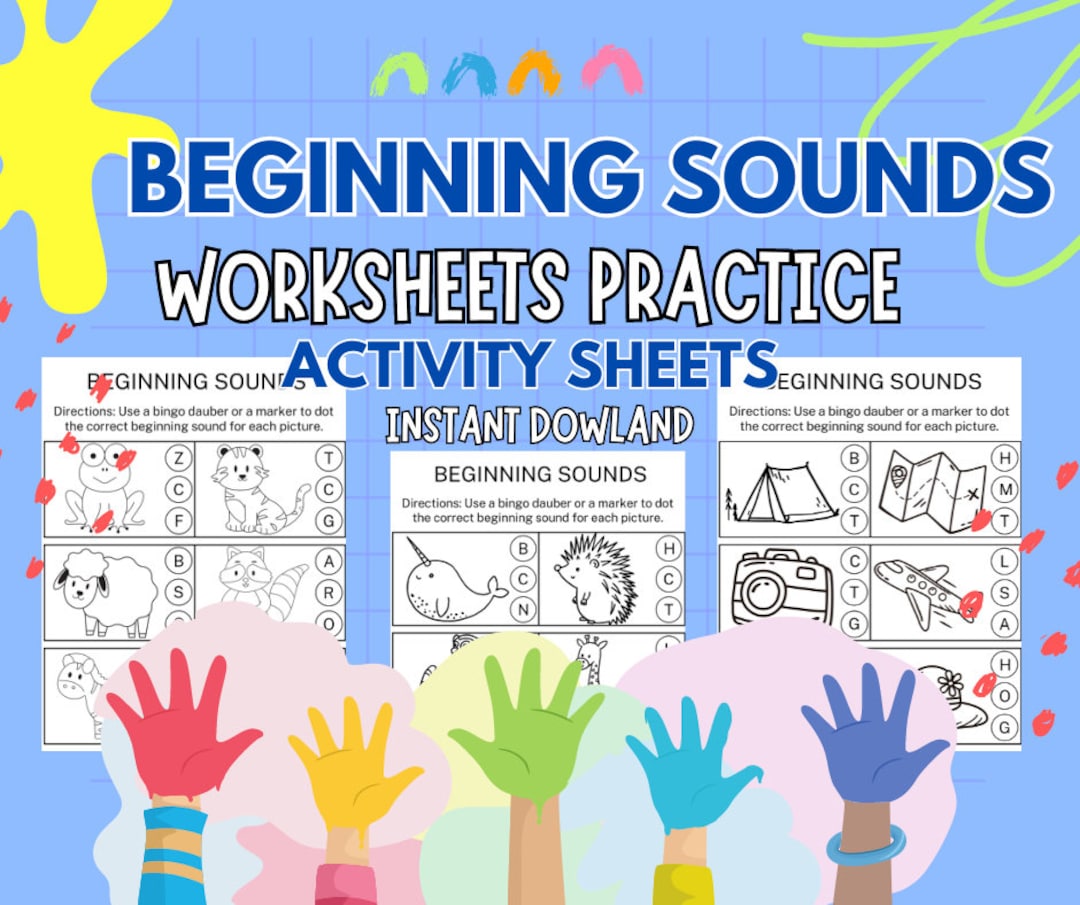 13 Printable Beginning Sounds Worksheets for Preschool to 1st Grade ...