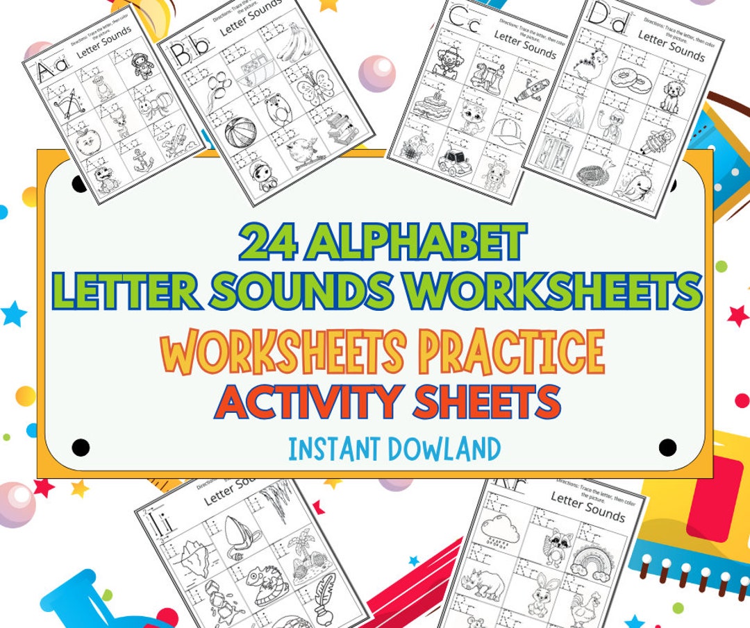 24 Alphabet Letter Sounds Worksheets. Printable, Educational Worksheets ...