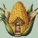 House - Corn - Digital Cross Stitch Pattern, Embroidery Pattern, House ...