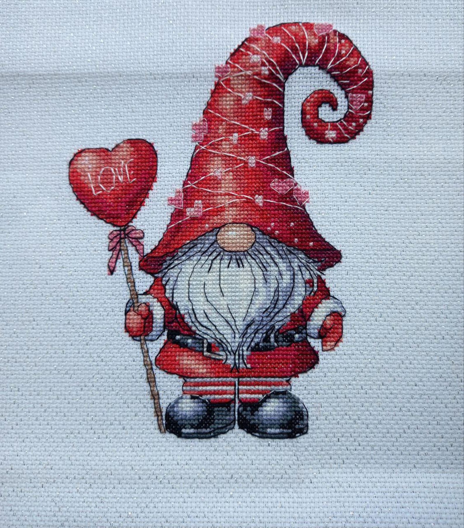 A Dwarf With a Heart - Digital Cross Stitch Pattern, Embroidery Pattern ...