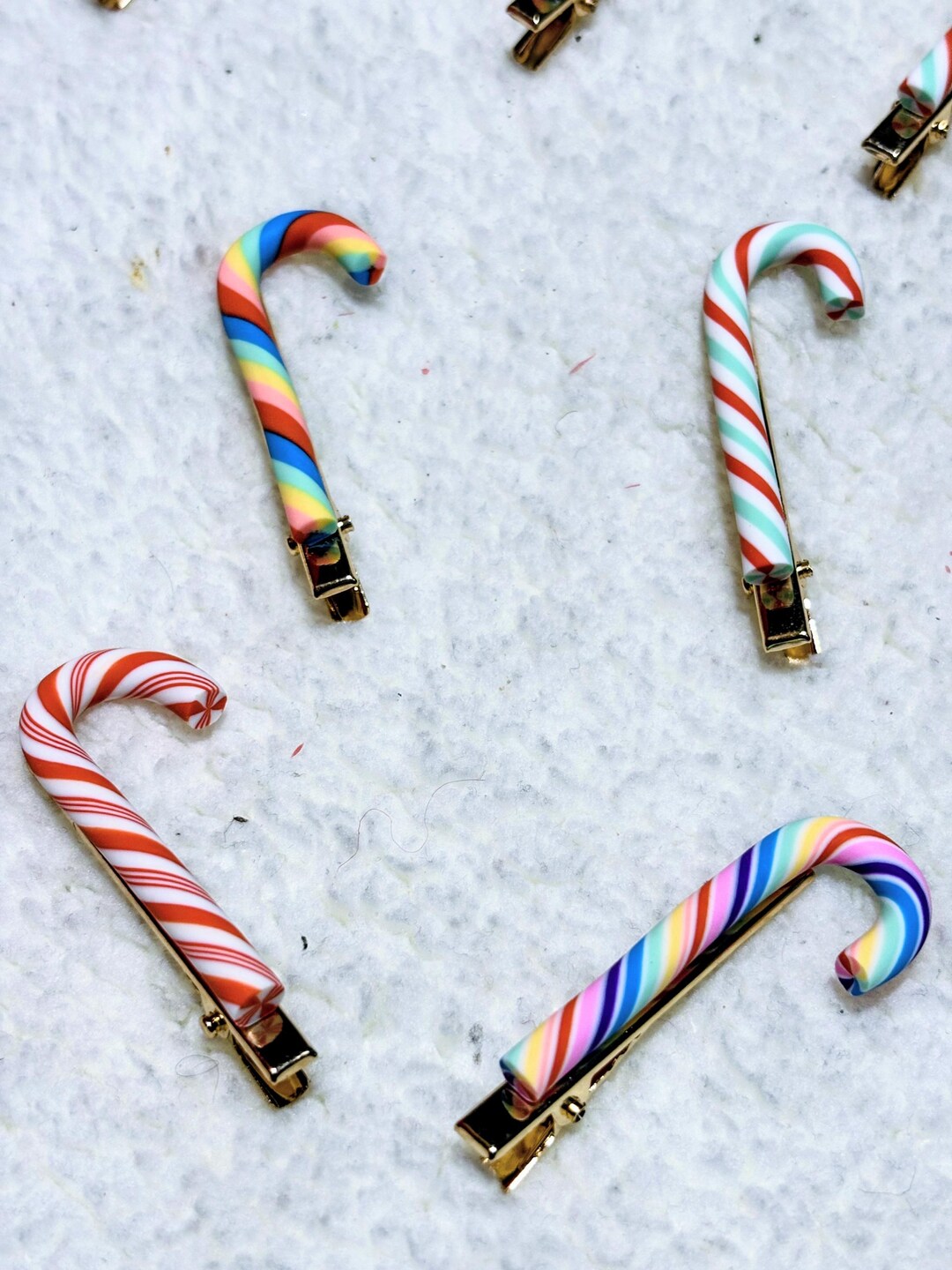 Candy Cane Hair Clips – Christmas Hair Accessories – Assorted Pack of 2 ...