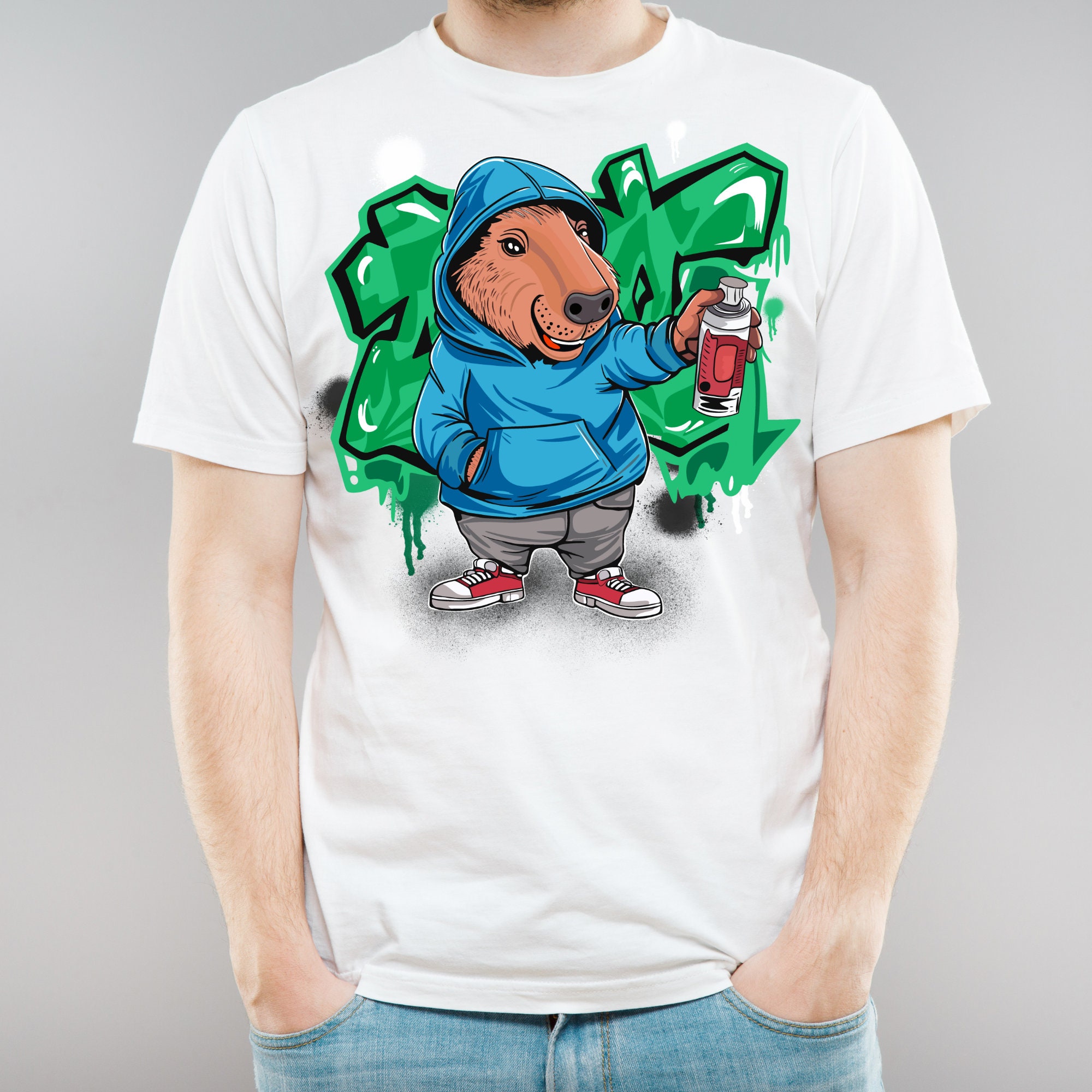 T-shirt (5)PNG Graffiti Capybara/designs Bundle/png/300 Dpi/urban ...