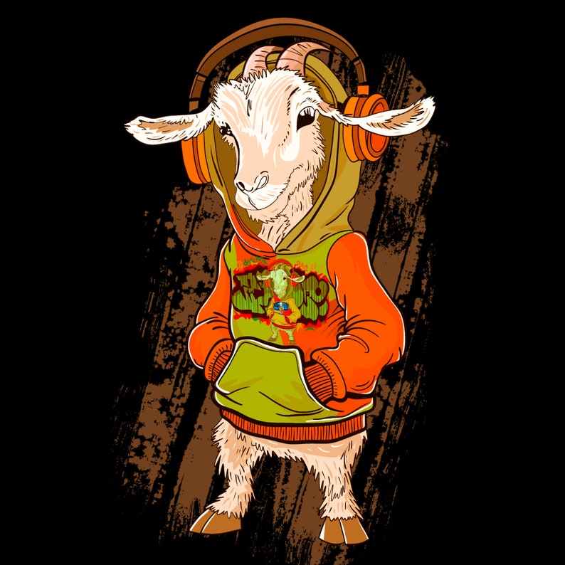 T-shirt (2) Graffiti Goat PNG/300 Dpi/ Urban Sublimation Design for ...