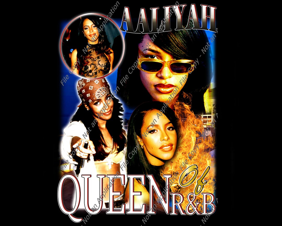 Aaliyah Png , Ready to Print, Printable Design, Artist, 90s, Bts , Rap ...