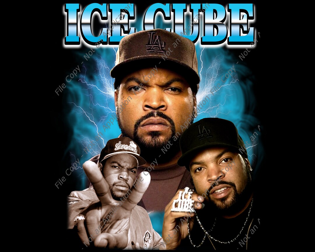 Ice Cube Shirt Design. PNG Digital 4500x5100 Px.retro, 90s Vintage ...