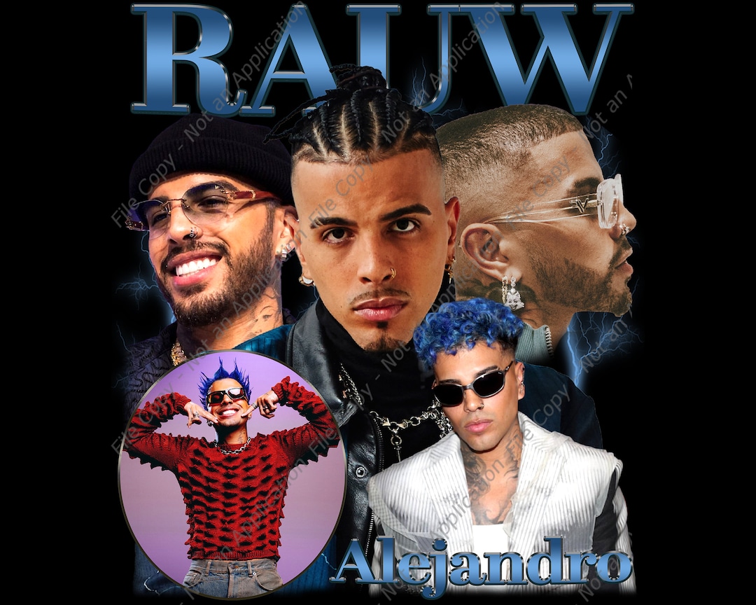 Rauw Alejandro Png / Shirt Design, Ready to Print, Bootleg T Shirt ...