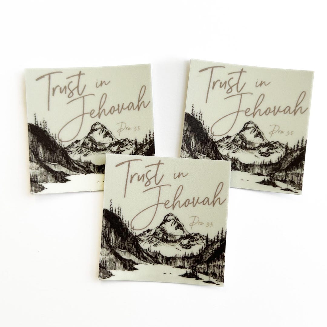 JW Stickers- Trust in Jehovah - Gift Anxiety Field Ministry - Etsy