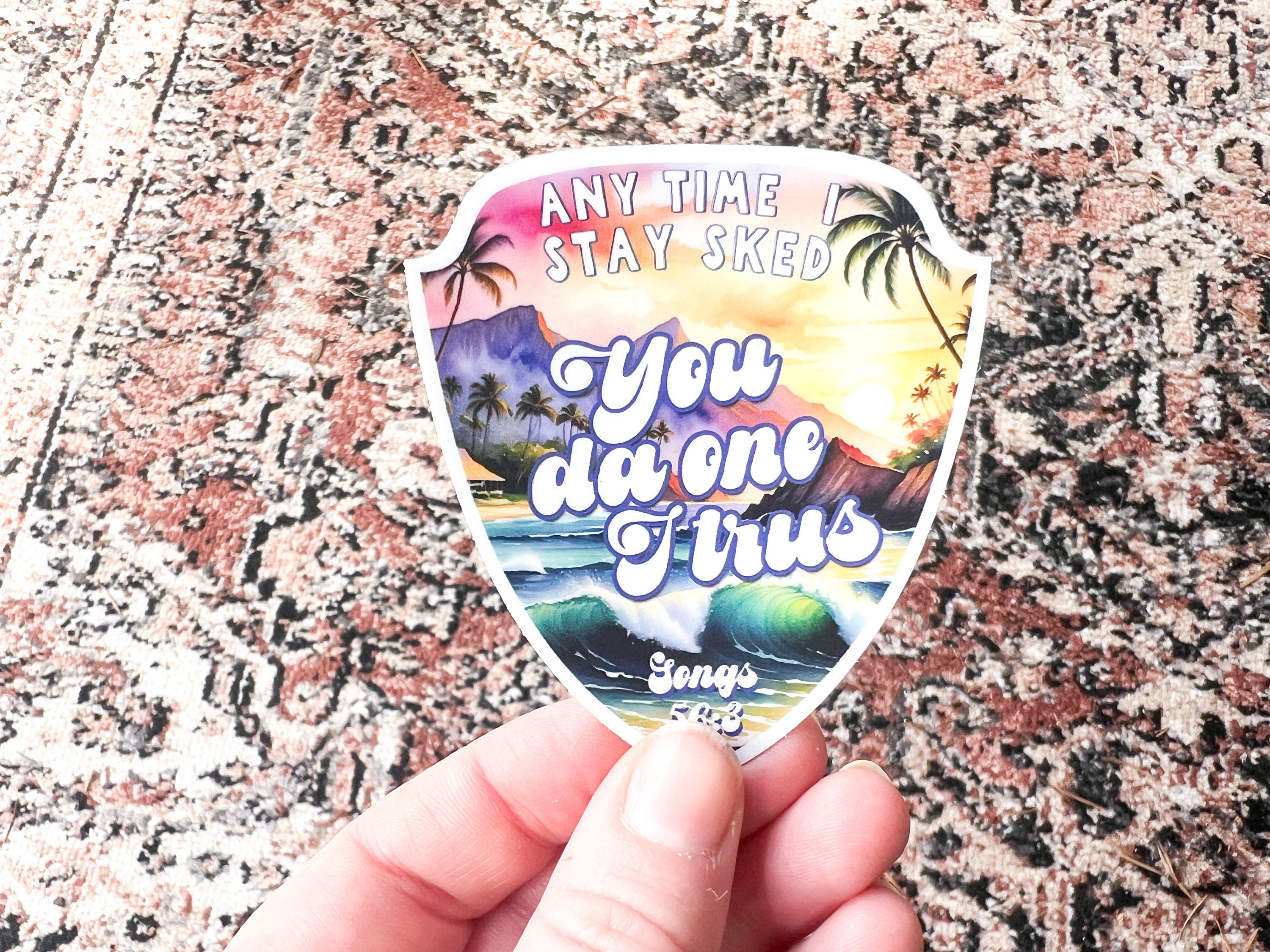 JW Sticker 2024 Year Text Hawaii Pidgin When I Am Afraid Stay Sked I ...