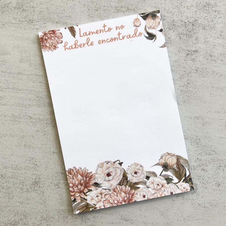 Spanish Floral Sticky Notes: JW Ministry Supplies - Sorry I Missed You ...