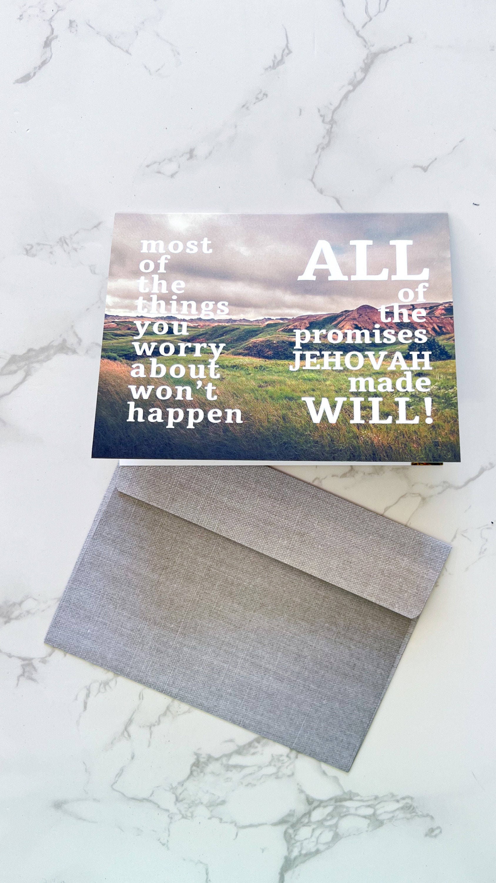 JW Card Greeting Anxiety Comfort Encouraging Most of the Things You ...