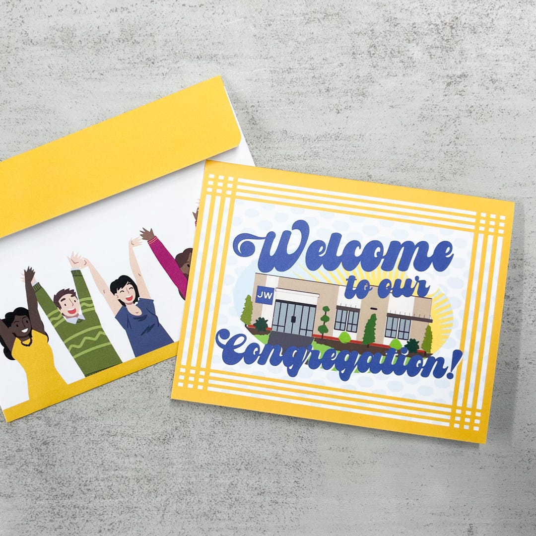 JW Card Greeting - Welcome to Our Congregation - Study, Publisher ...