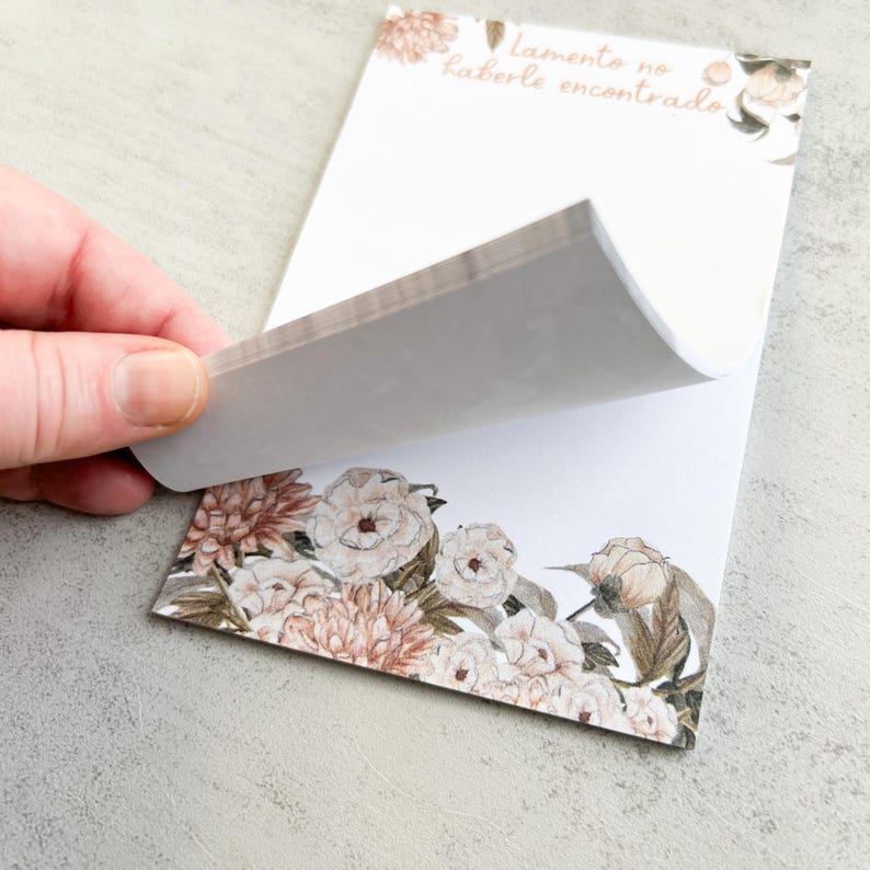 Spanish Floral Sticky Notes: JW Ministry Supplies - Sorry I Missed You ...
