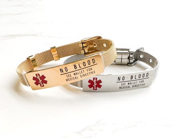 No Blood Medical ID Card Sheet of 4 JW Jehovah Witness No Transfusion ...