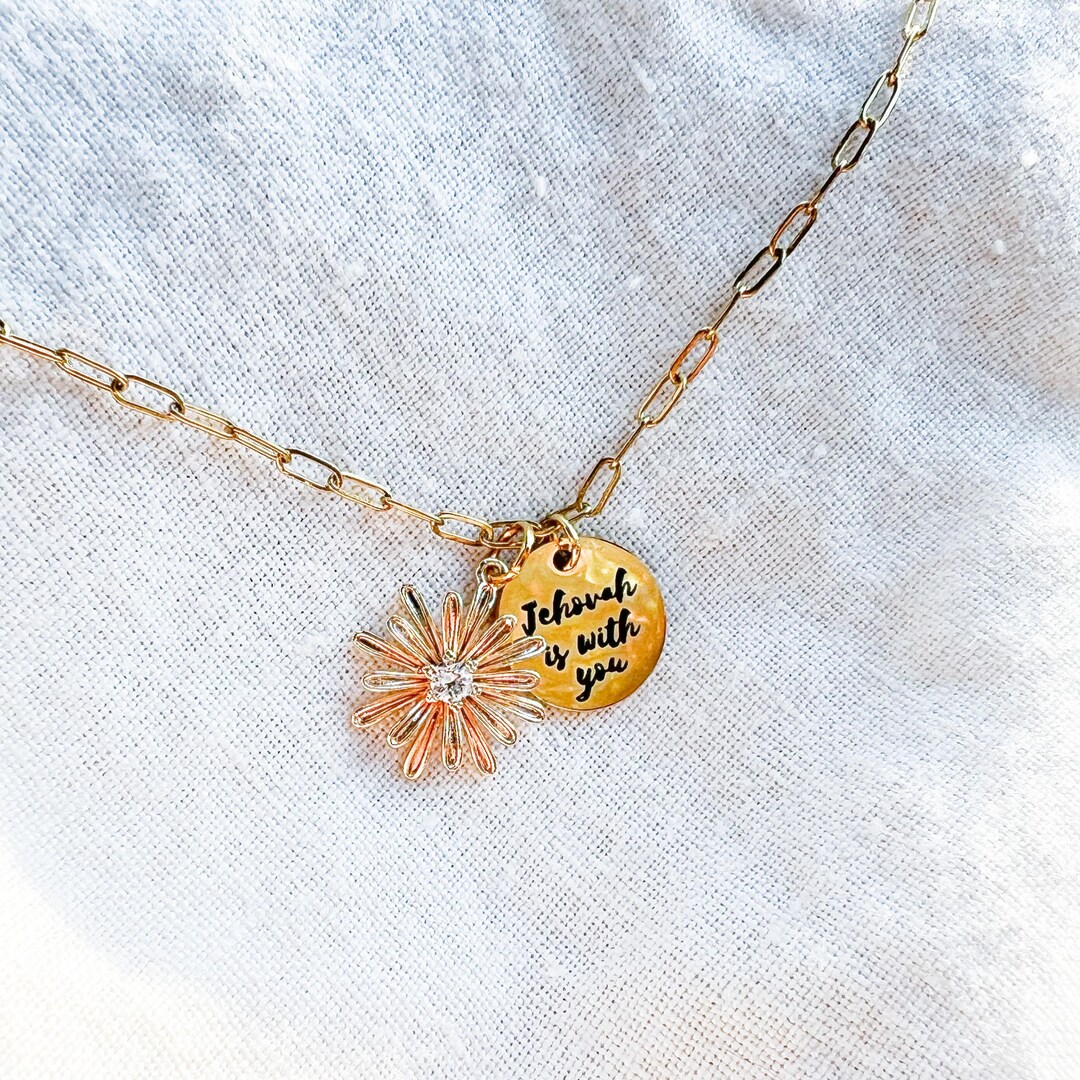 Jehovah is With You Gold Necklace - Daisy JW Gift - Etsy
