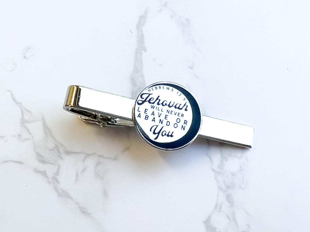 JW Gift Tie Clip: Jehovah Will Never Leave You - Baptism Gift - Etsy