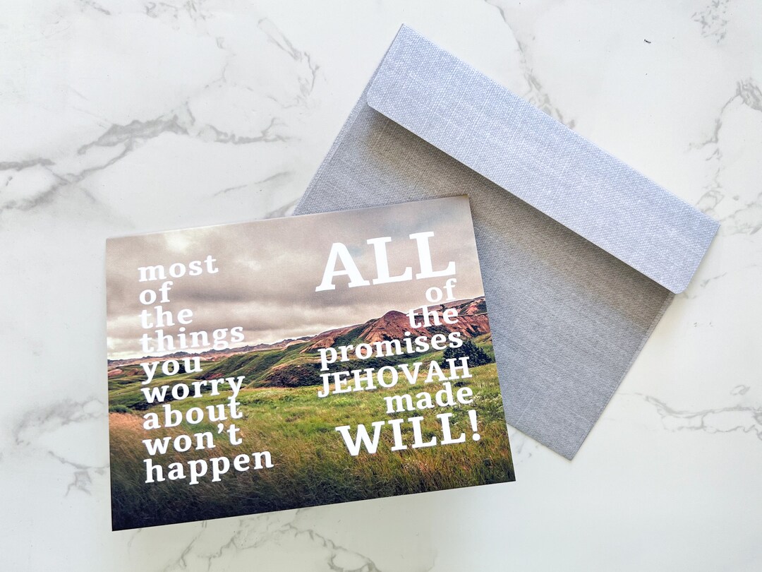 JW Card Greeting Anxiety - Comfort Encouraging Most of the Things You ...