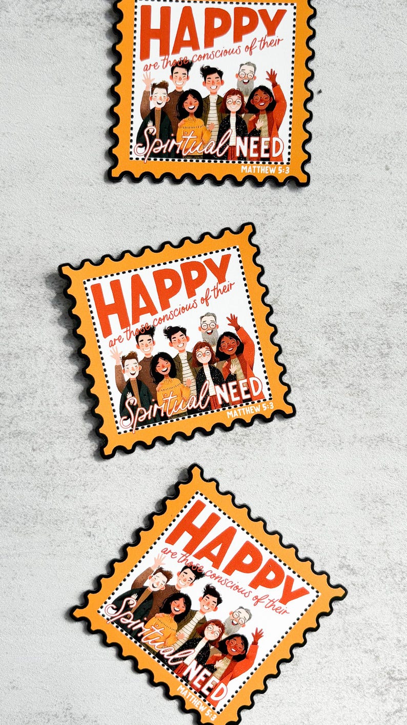 JW 2026 Year Text Magnets - Happy Are Those Conscious of Their ...