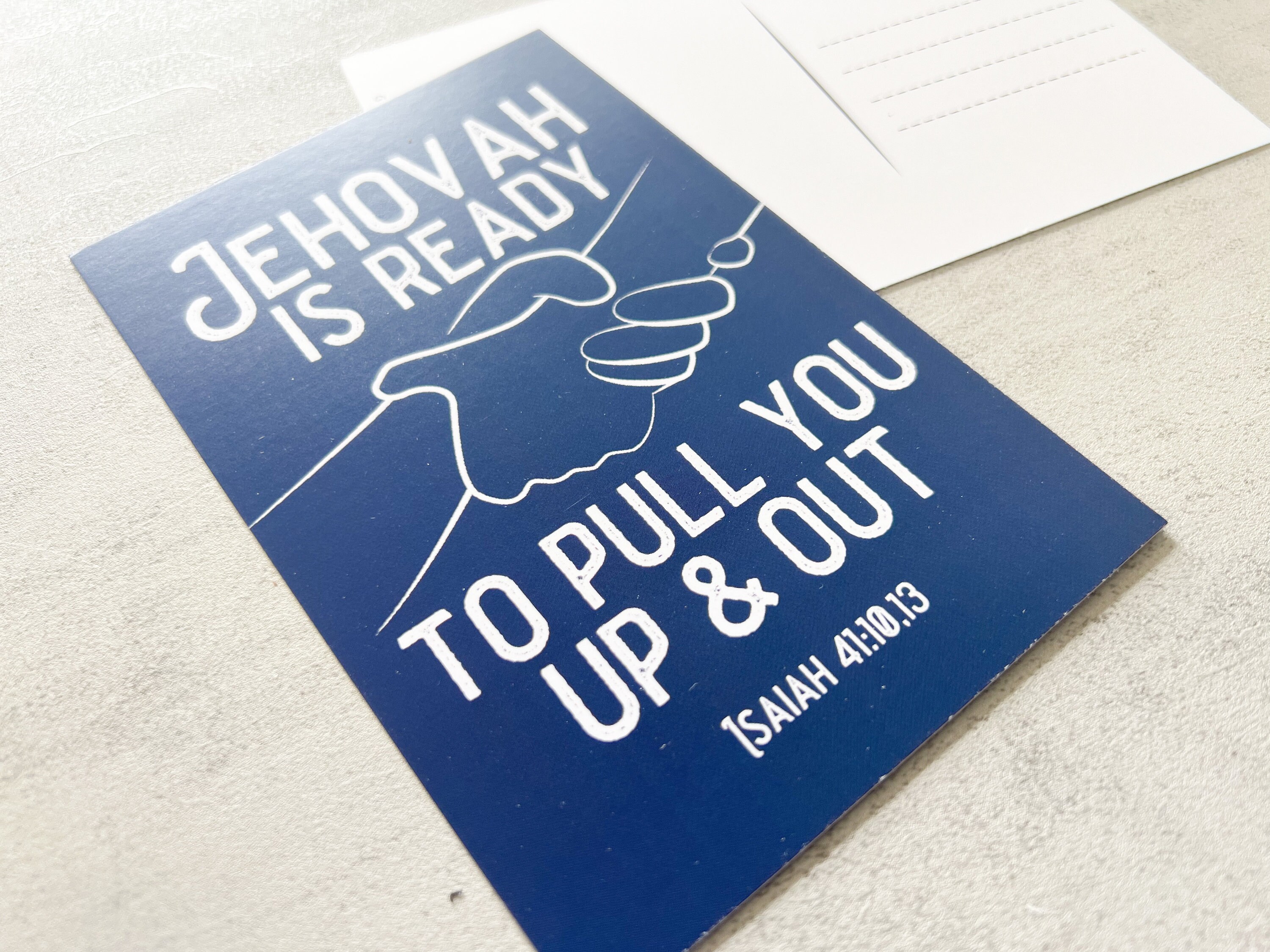 JW Postcards jehovah is Ready to Pull You up and Out Encouraging Card ...