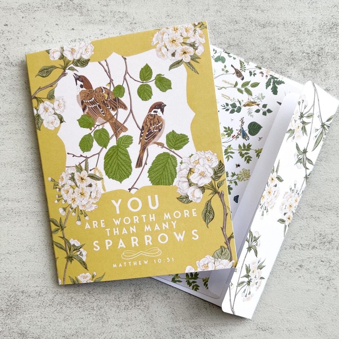 JW Greeting Card: Sparrow Encouragement, Jehovah's Witness Gift - Etsy