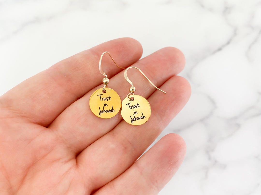 JW Jewelry Trust in Jehovah Earrings - Gold - Etsy