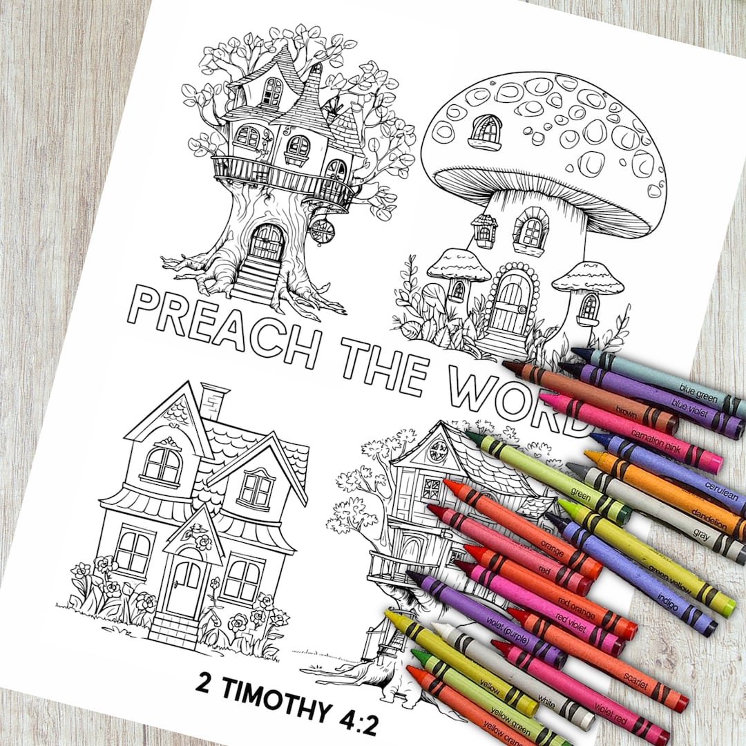 JW Coloring Sheet Printables Kids Preach the Word Print at Home - Etsy