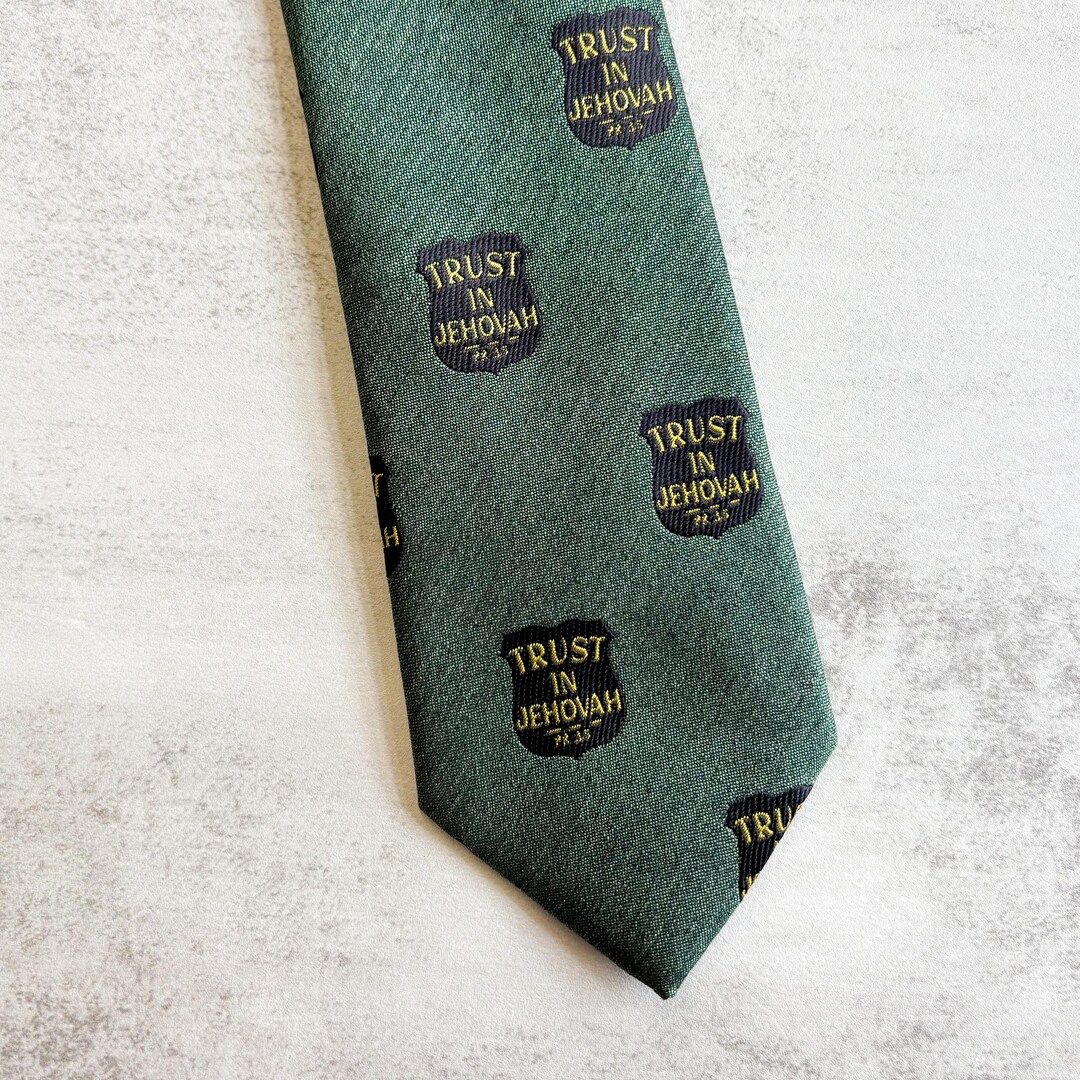 JW Tie - Trust in Jehovah Dark Green - Necktie Elder Baptism Gift - Etsy