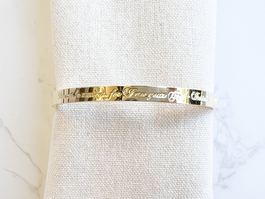 JW Engraved Bracelet: Do Not Be Anxious for I Am Your God - Etsy