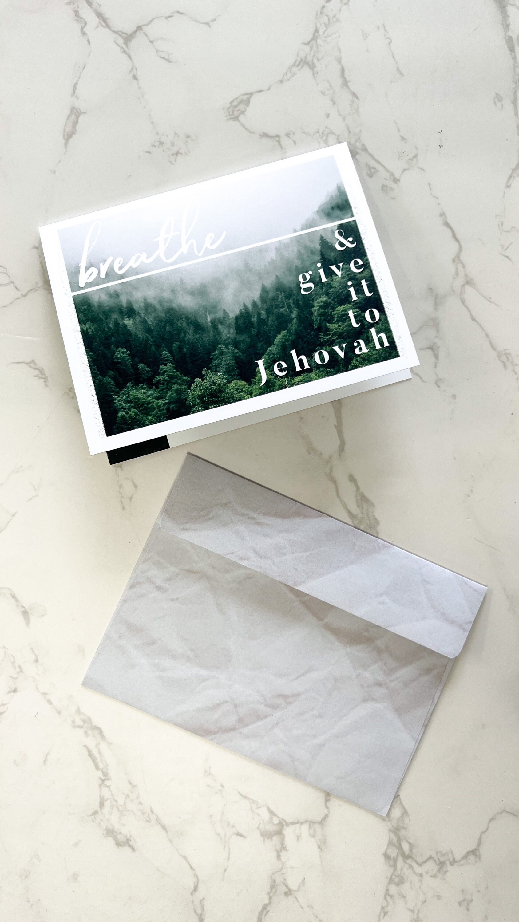 JW Card Greeting Anxiety- Breathe and Give It to Jehovah - Sympathy ...
