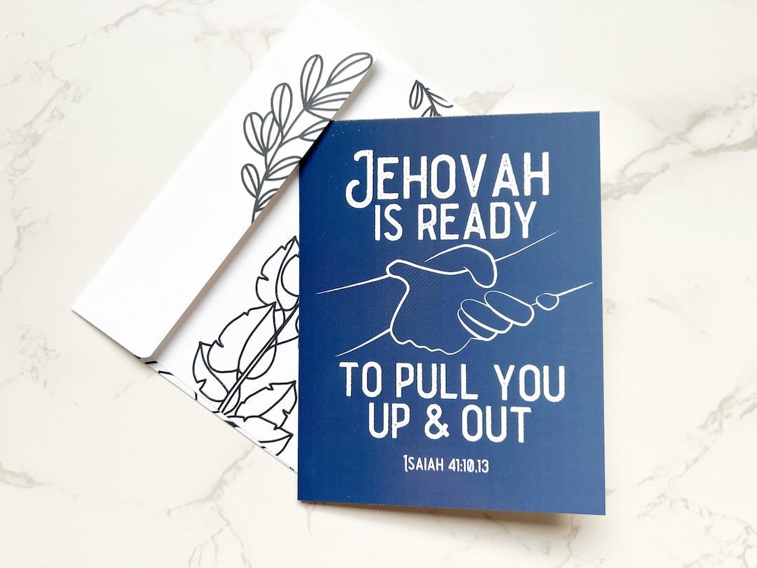 JW Card Greeting Anxiety - Jehovah is Ready to Pull You up and Out ...