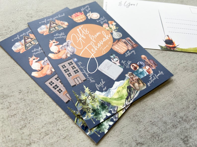 JW Postcards -gifts From Jehovah - Thank You- Jehovah's Witness - Etsy