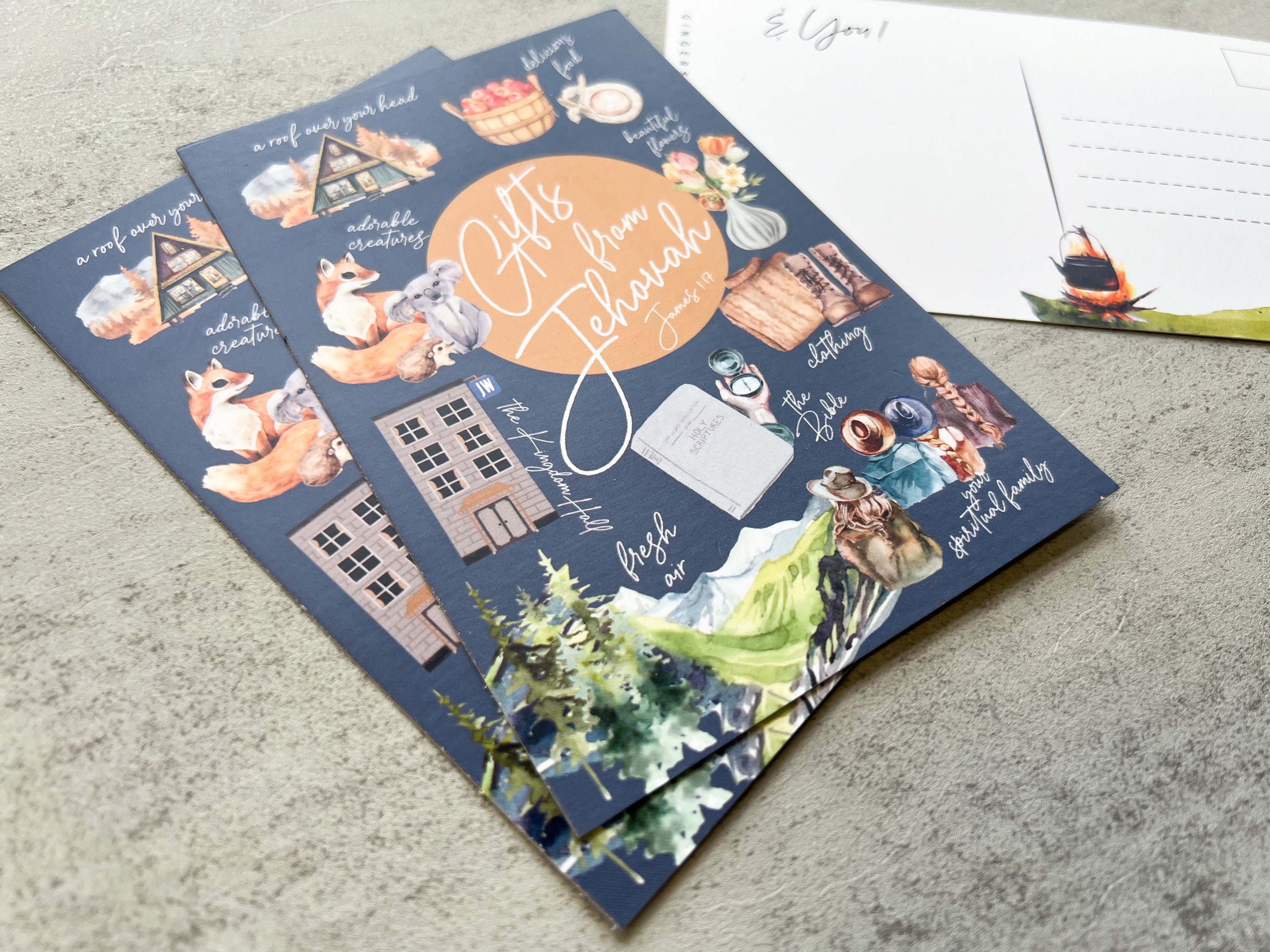 JW Postcards -gifts From Jehovah - Thank You- Jehovah's Witness - Etsy